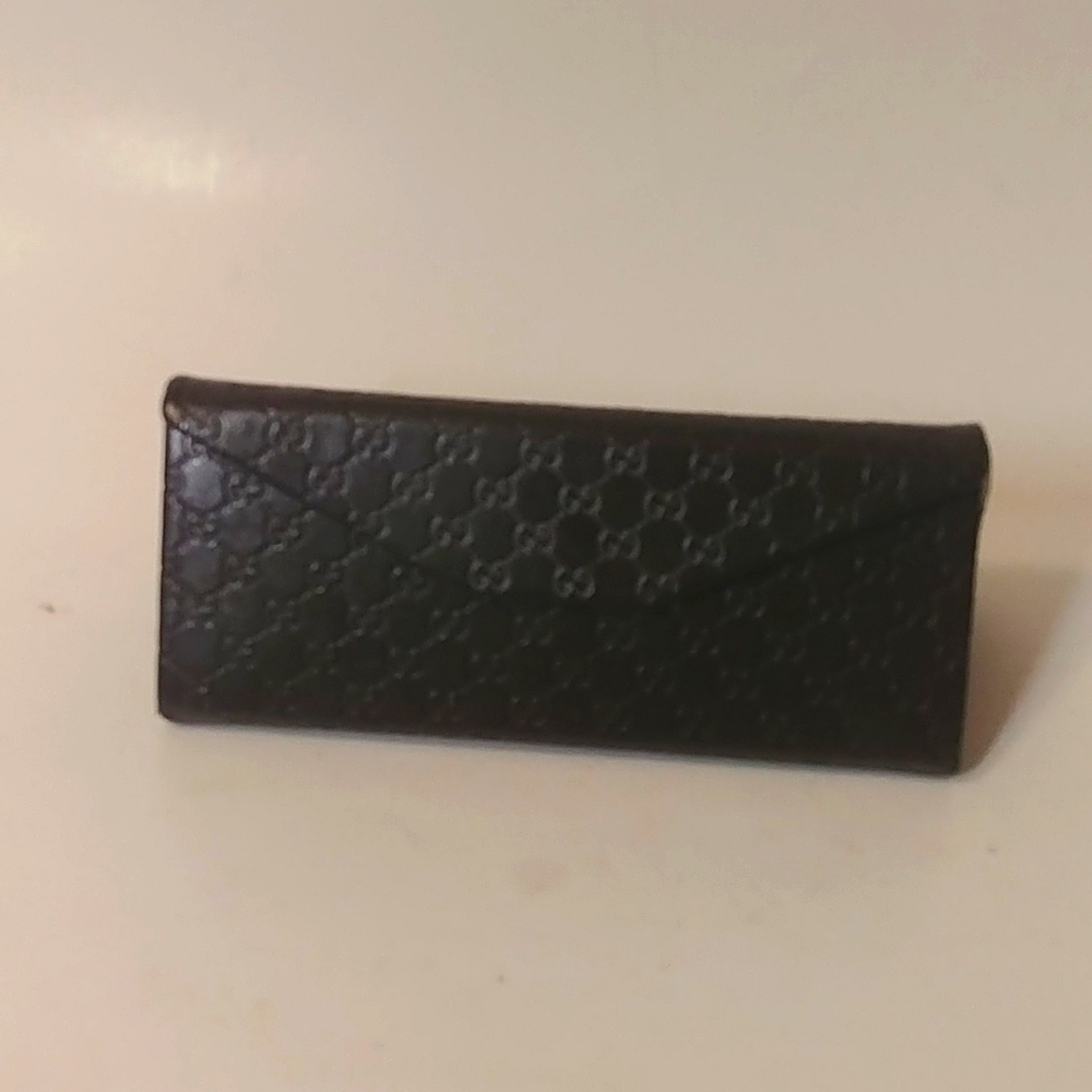 Gucci Triangle Brown Logo Sunglasses/Eyeglasses Case - Gem